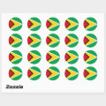 Guyana flag classic round sticker | Zazzle