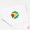 Guyana flag classic round sticker | Zazzle