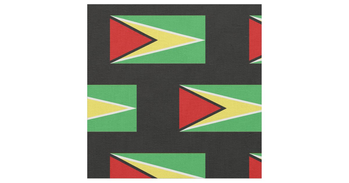 Guyana Flag Fabric | Zazzle