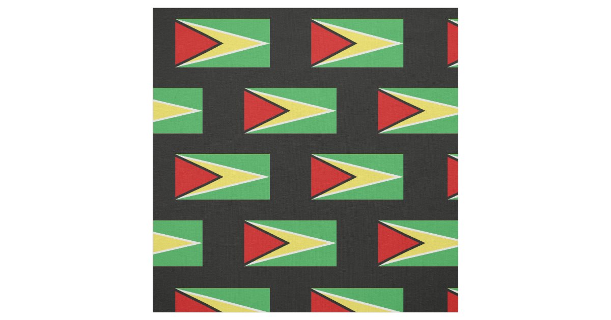 Guyana Flag Fabric | Zazzle