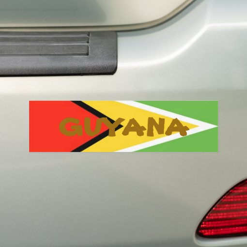 Guyana-Flag, GUYANA Bumper Sticker | Zazzle