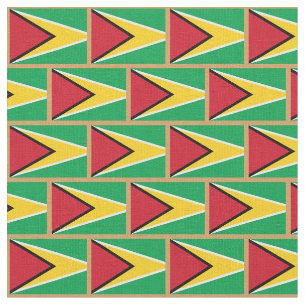 Guyana Flag Fabric | Zazzle.com