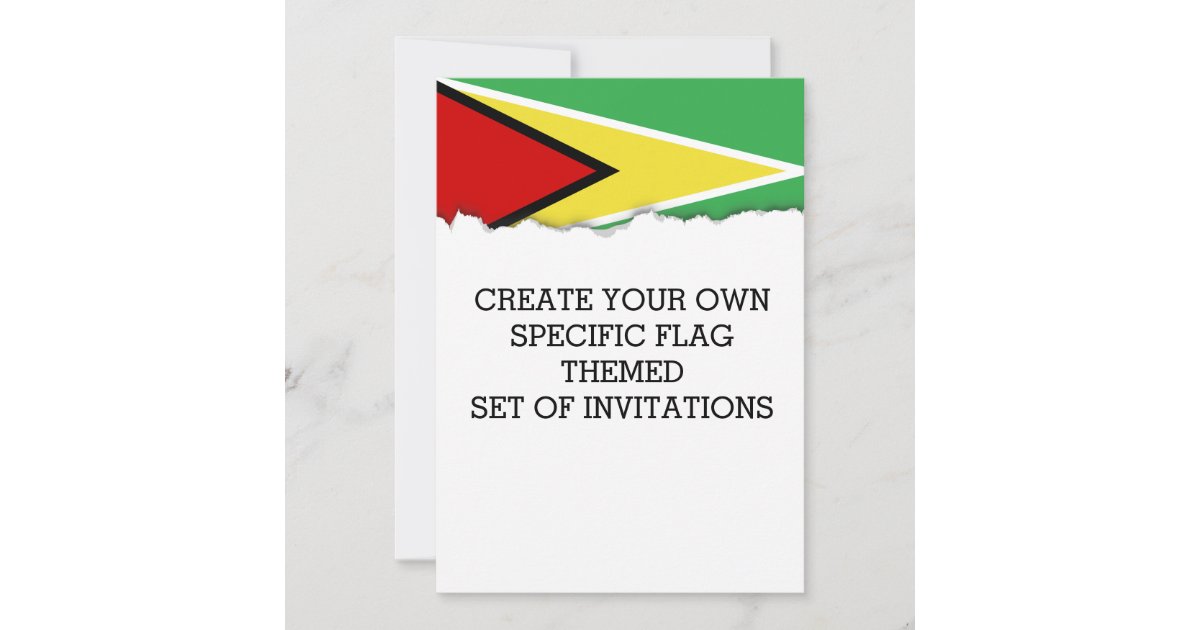 Guyana Flag Invitation | Zazzle
