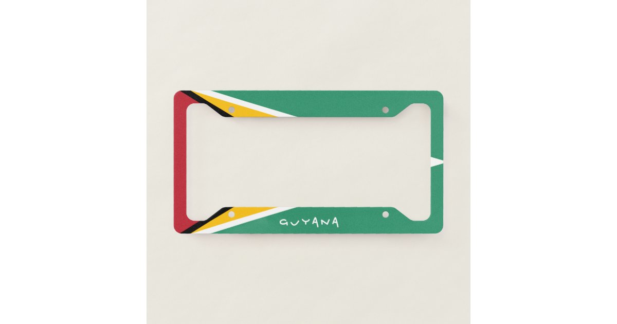 Guyana Flag License Plate Frame | Zazzle