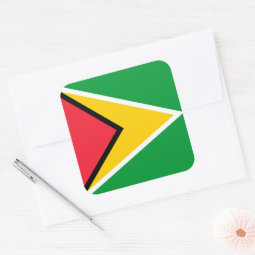 Guyana Flag Square Sticker | Zazzle