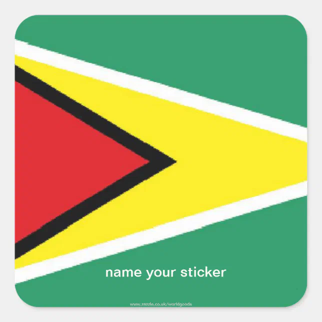 Guyana flag sticker | Zazzle
