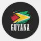 Guyana Pride Guyanese Flag Roots Classic Round Sticker | Zazzle