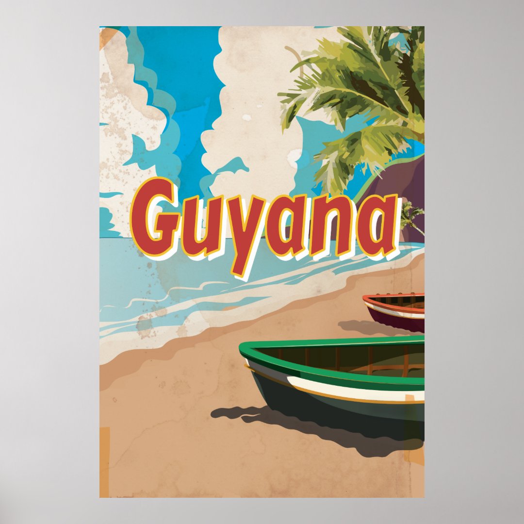 Guyana Vintage vacation Poster | Zazzle