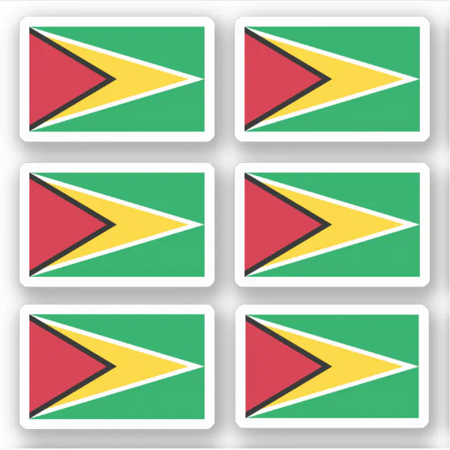 Guyanese flag sticker | Zazzle