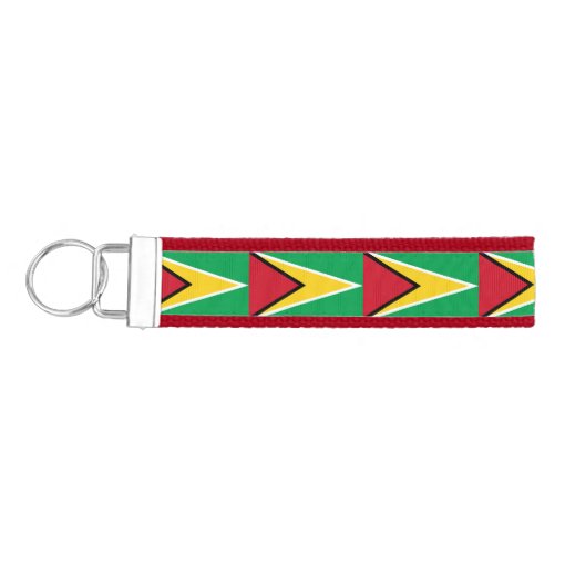 Guyanese flag wrist keychain | Zazzle