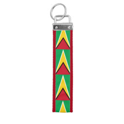 Guyanese flag wrist keychain | Zazzle