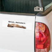 GVV Greyhound Retired and Loving It Bumper Sticker | Zazzle