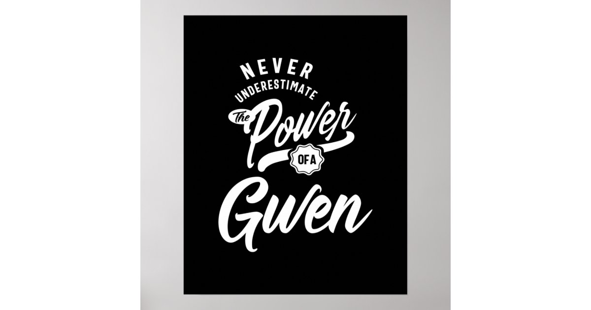 Gwen Personalized Name Birthday Gift Poster | Zazzle