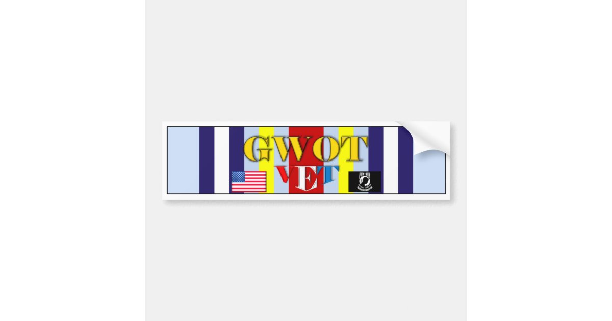 GWOT VET BUMPER STICKER | Zazzle