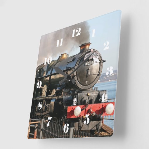GWR King Class 6024 King Edward I - all numbers Square Wall Clock | Zazzle