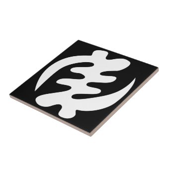 Gye Nyame | God is Supreme Adinkra Symbol Ceramic Tile | Zazzle