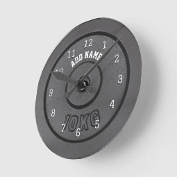 Gym Bodybuilder Wall Clock | Zazzle