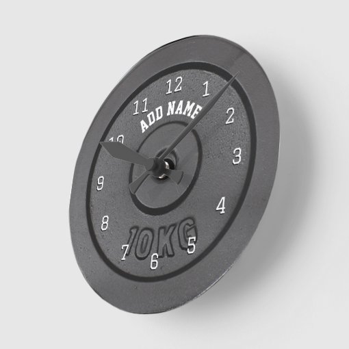 Gym Bodybuilder Wall Clock | Zazzle