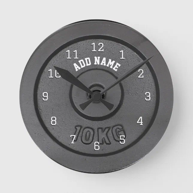 Gym Bodybuilder Wall Clock | Zazzle