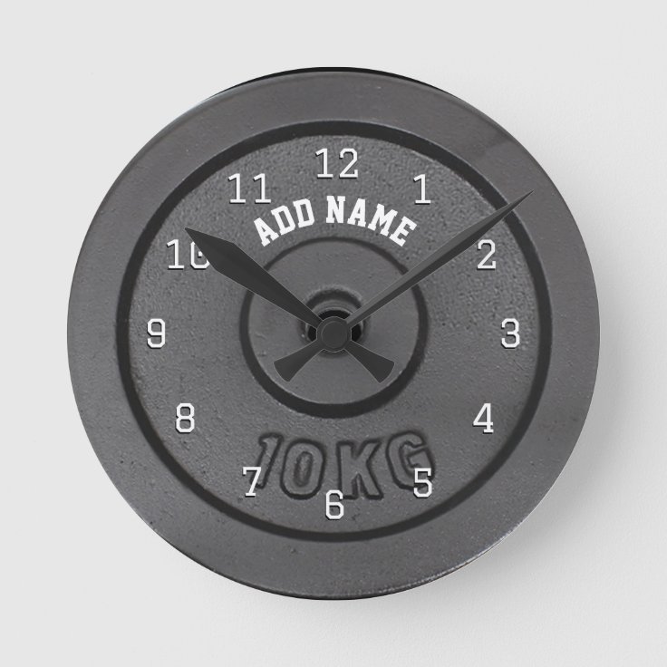 Gym Bodybuilder Wall Clock | Zazzle