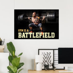 Gym Bodybuilder Workout Motivational Quote Poster | Zazzle