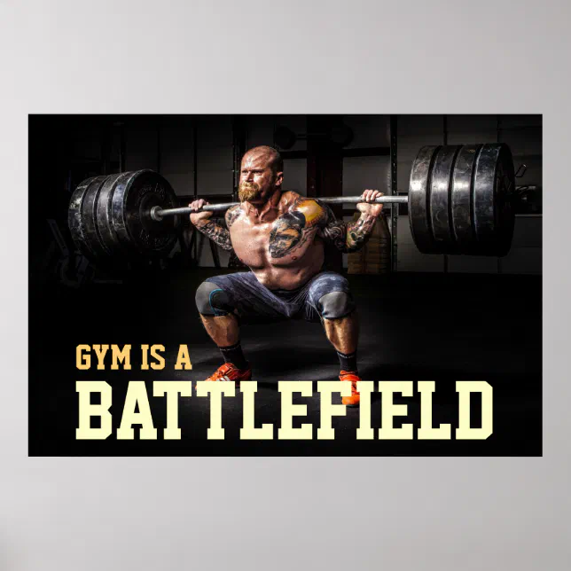 Gym Bodybuilder Workout Motivational Quote Poster | Zazzle