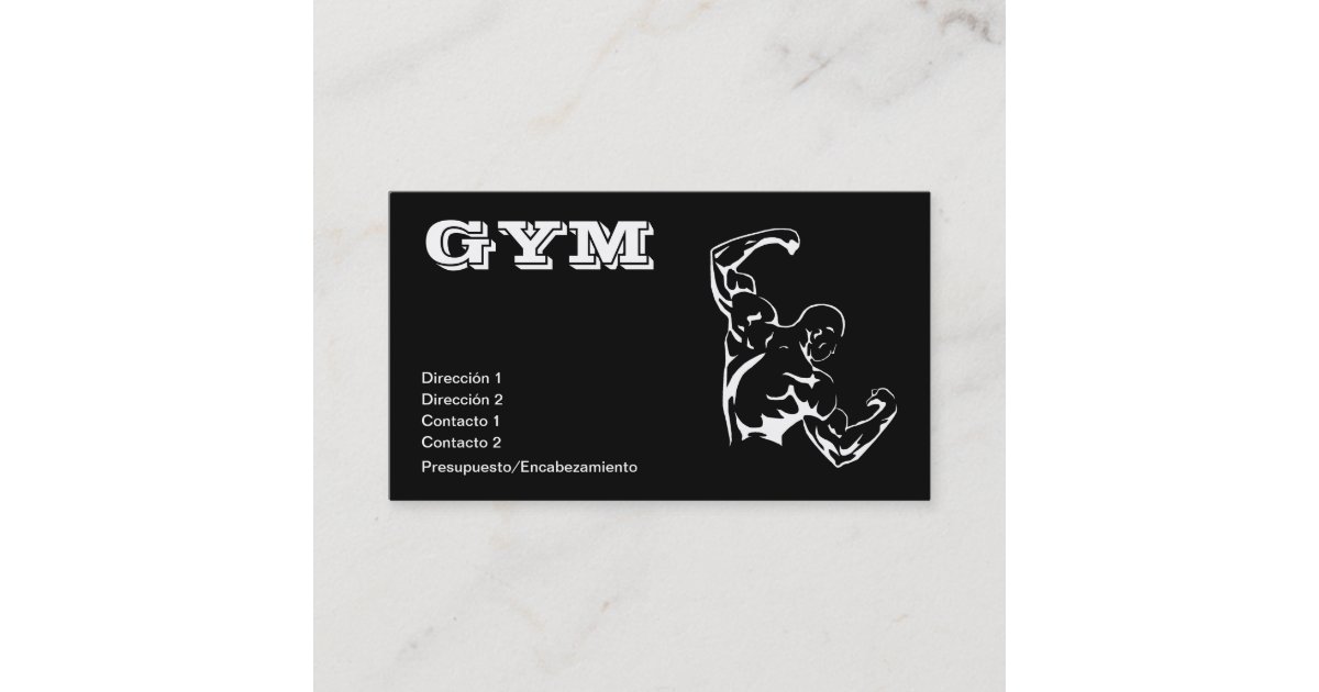 GYM Bodybuilding Business Card | Zazzle