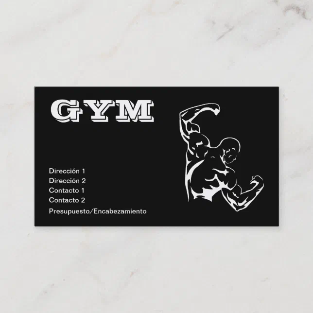 GYM Bodybuilding Business Card | Zazzle