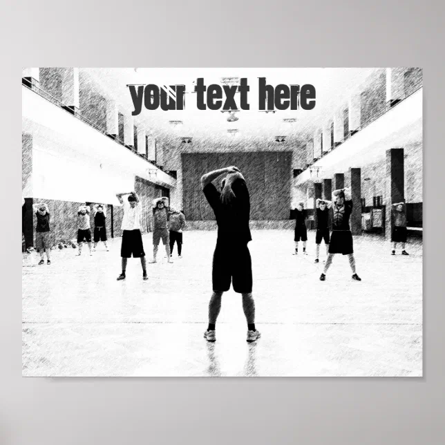 Gym customizable text motivational poster | Zazzle