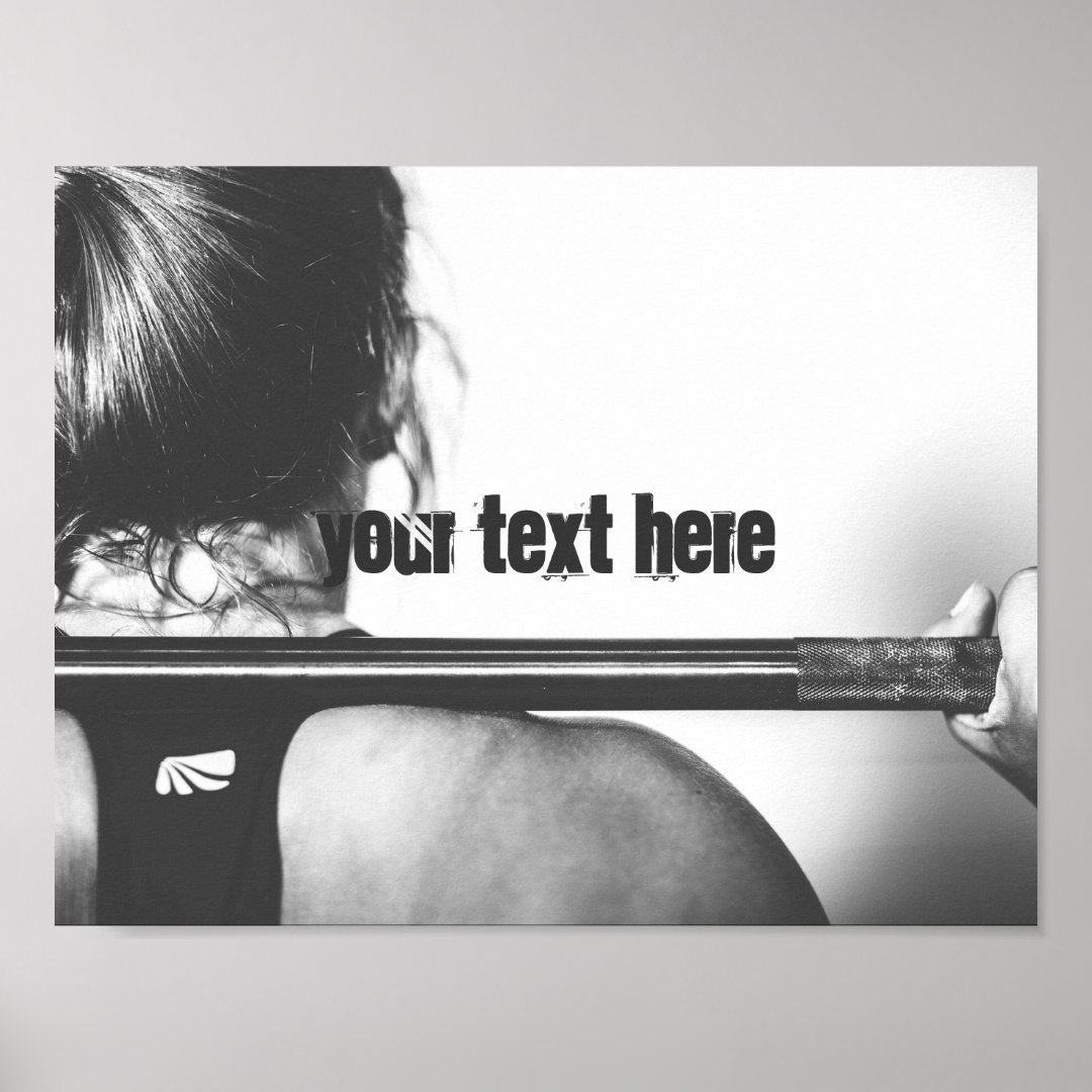Gym customizable text motivational poster | Zazzle