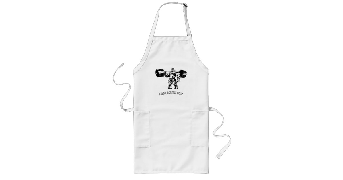 Gym & fitness bodybuilder long apron | Zazzle