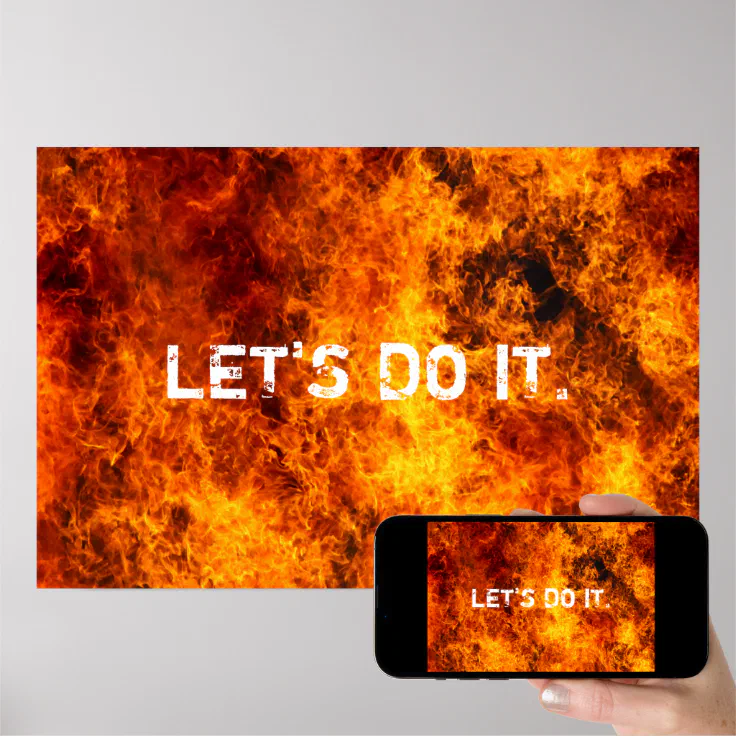 GYM Motivational Quote Let's Do it Poster | Zazzle