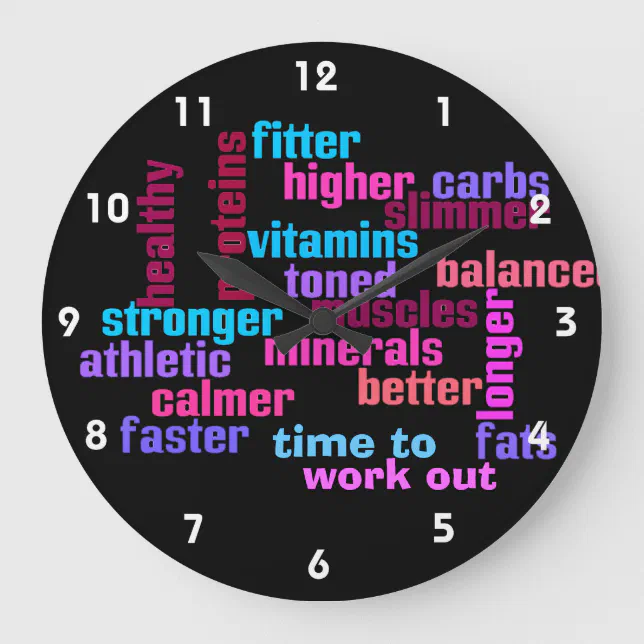 gym or sports motivational clock | Zazzle