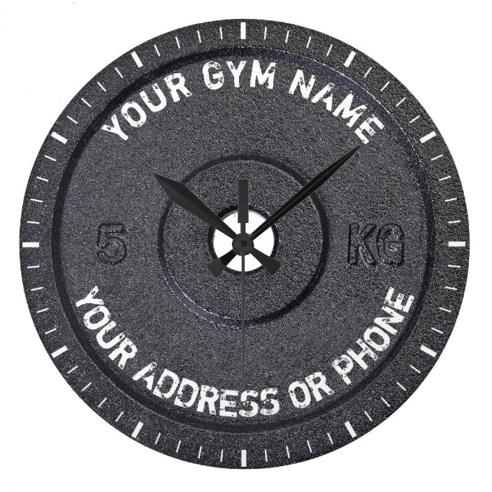 Gym Owner Fitness Instructor Gym Coach Workout Large Clock | Zazzle