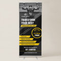 Gym Photo Black & Yellow Logo Workout Promotional Retractable Banner ...