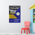 Gym Photo Blue & Yellow Logo Fitness Promotional Poster | Zazzle