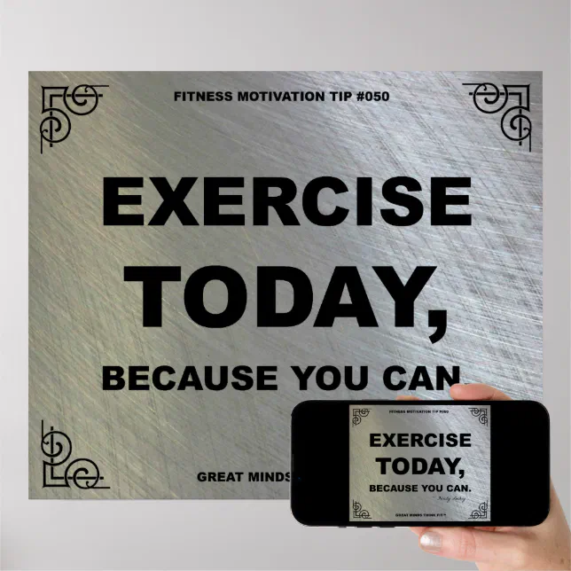 Gym Poster for Fitness Motivation #050 | Zazzle