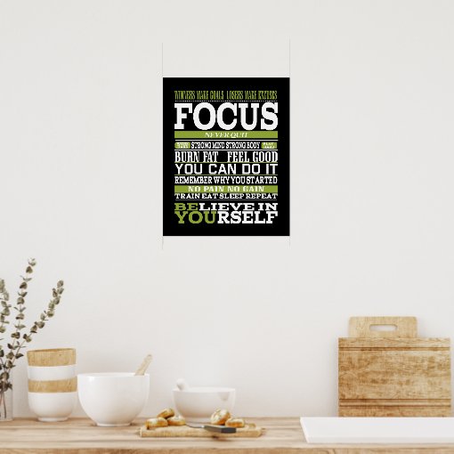Gym poster, Motivational Exercise personal trainer Poster | Zazzle