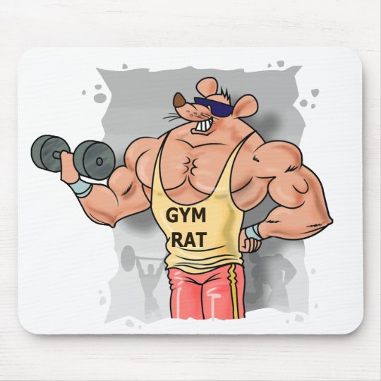 Gym Rat Pumping Iron Mousepad | Zazzle.com
