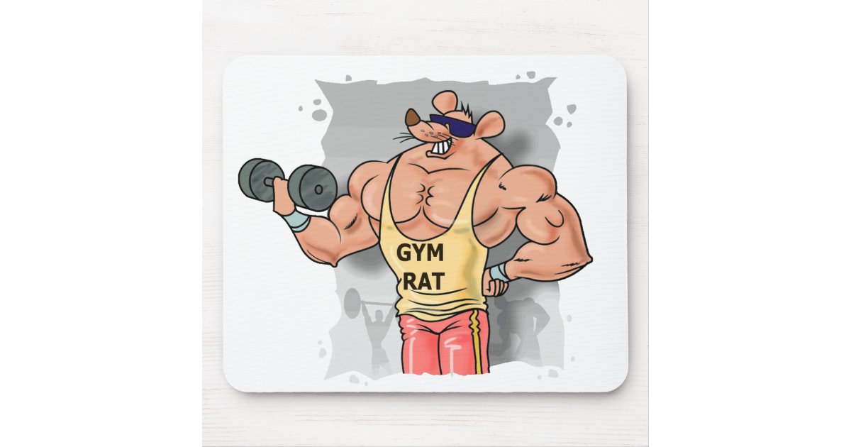 Gym Rat Pumping Iron Mousepad | Zazzle