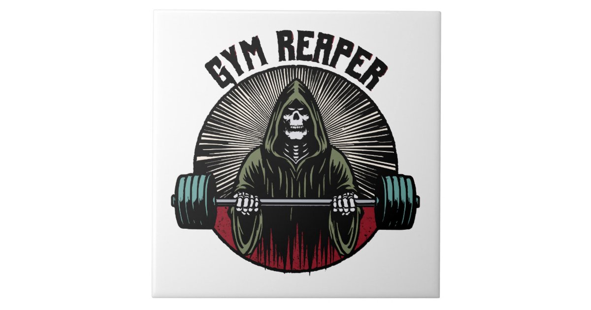 Gym Reaper Workout Ceramic Tile | Zazzle