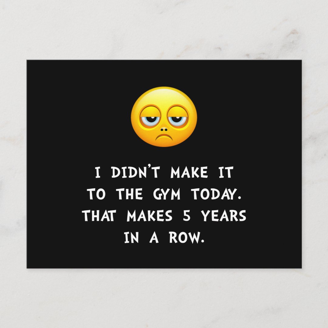 Gym Today Postcard | Zazzle
