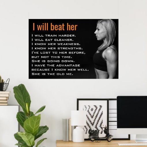 Gym Woman Muscles | Girl Workout Motivation Poster | Zazzle