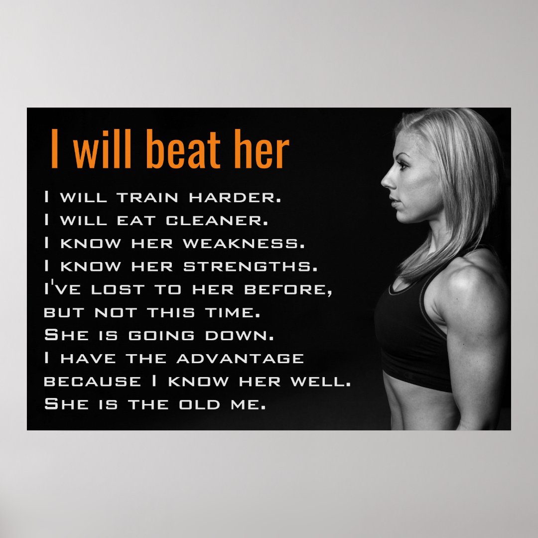 Gym Woman Muscles | Girl Workout Motivation Poster | Zazzle