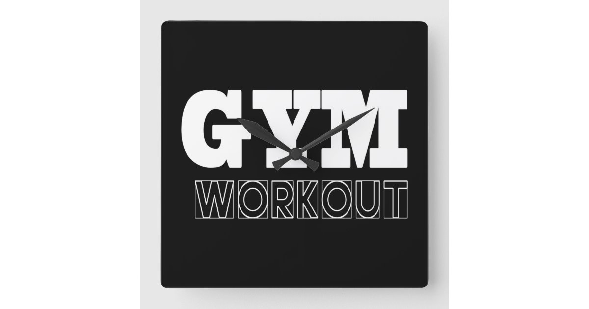 Gym Workout Pump Cover Fitness Clock | Zazzle