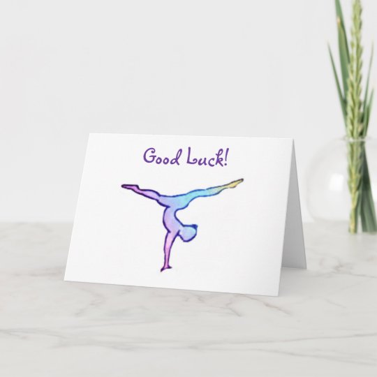 Gymnast Good Luck Card | Zazzle.com