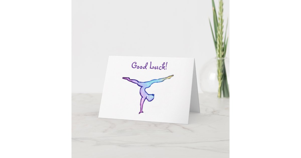 Gymnast Good Luck Card | Zazzle