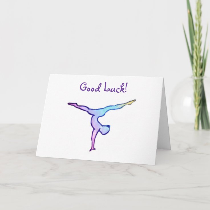 Gymnast Good Luck Card | Zazzle