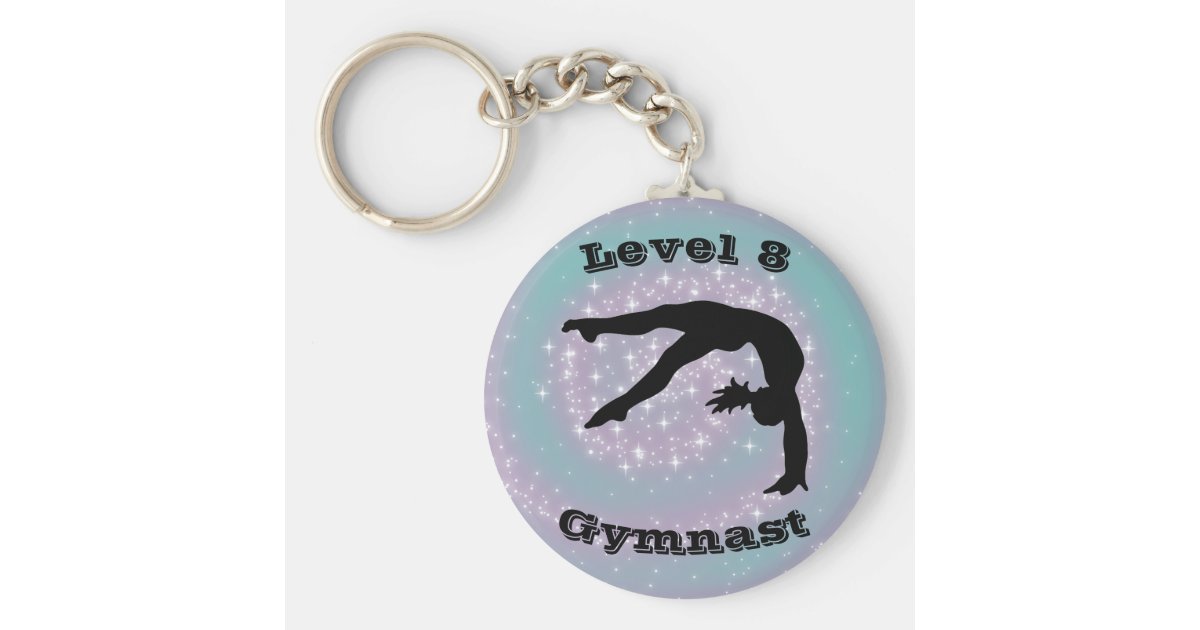 Gymnast Level (Any Level #) Gymnastics Keychain | Zazzle.com