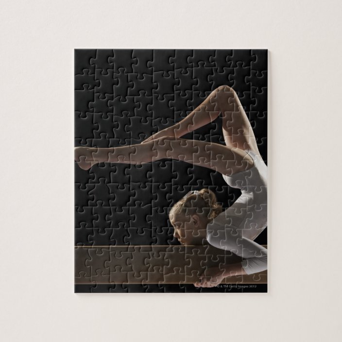 Gymnast on balance beam jigsaw puzzle | Zazzle.com